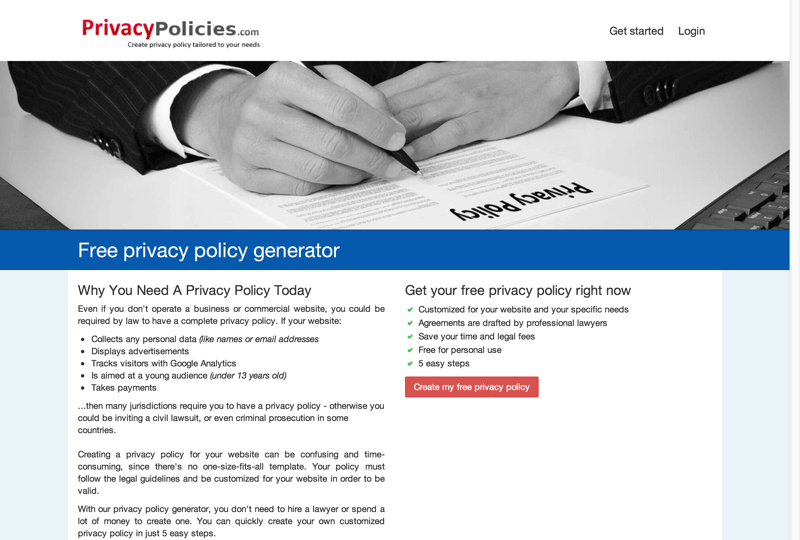 Shopify Privacy Policy Generator