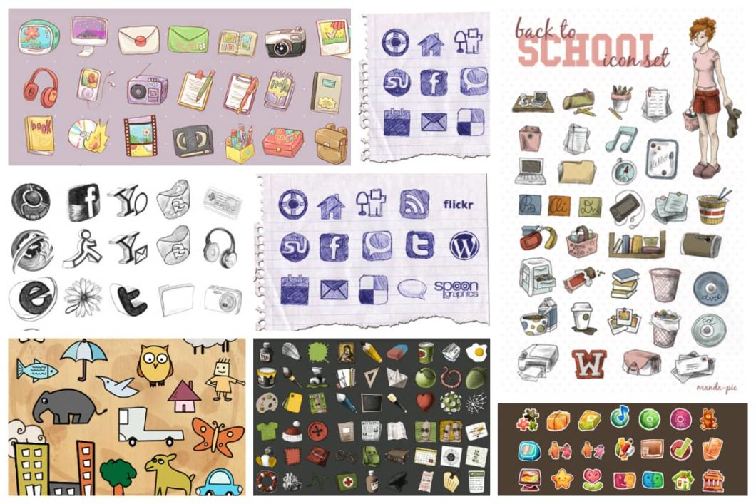 30 Creative Free Hand-Drawn Icon Sets | Inspirationfeed