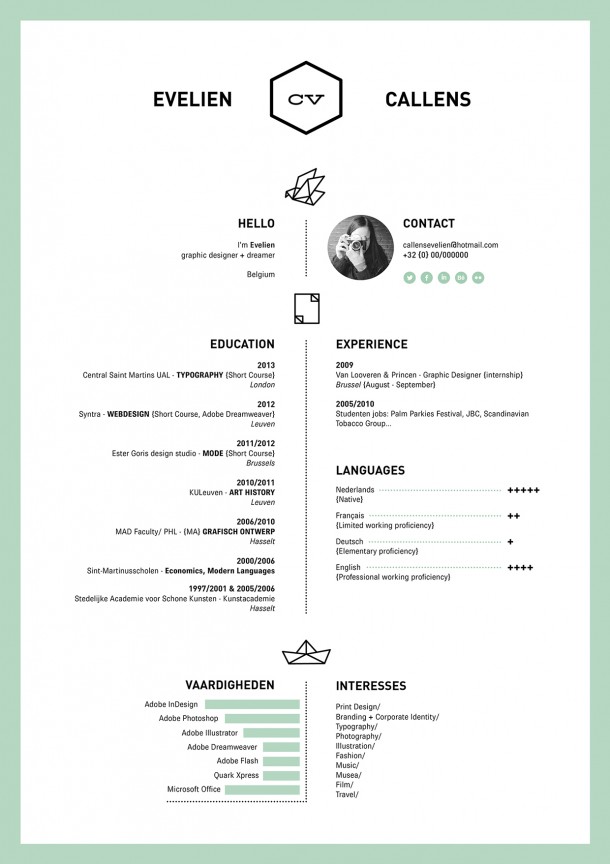 30 Most Visually Creative Resumes You've Ever Seen | Inspirationfeed