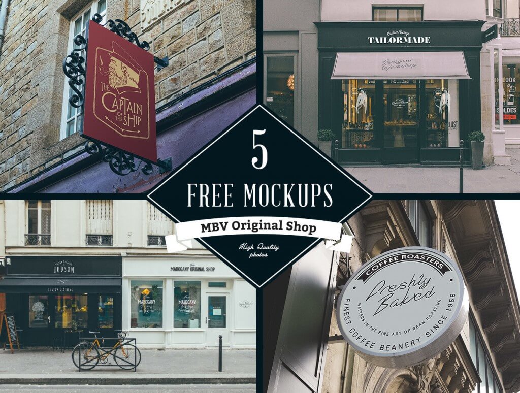 5 Free Store Sign Mockups | Inspirationfeed