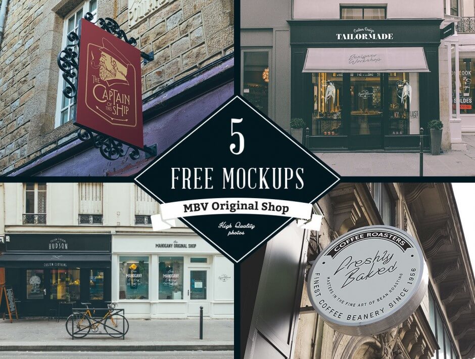 5 Free Store Sign Mockups | Inspirationfeed