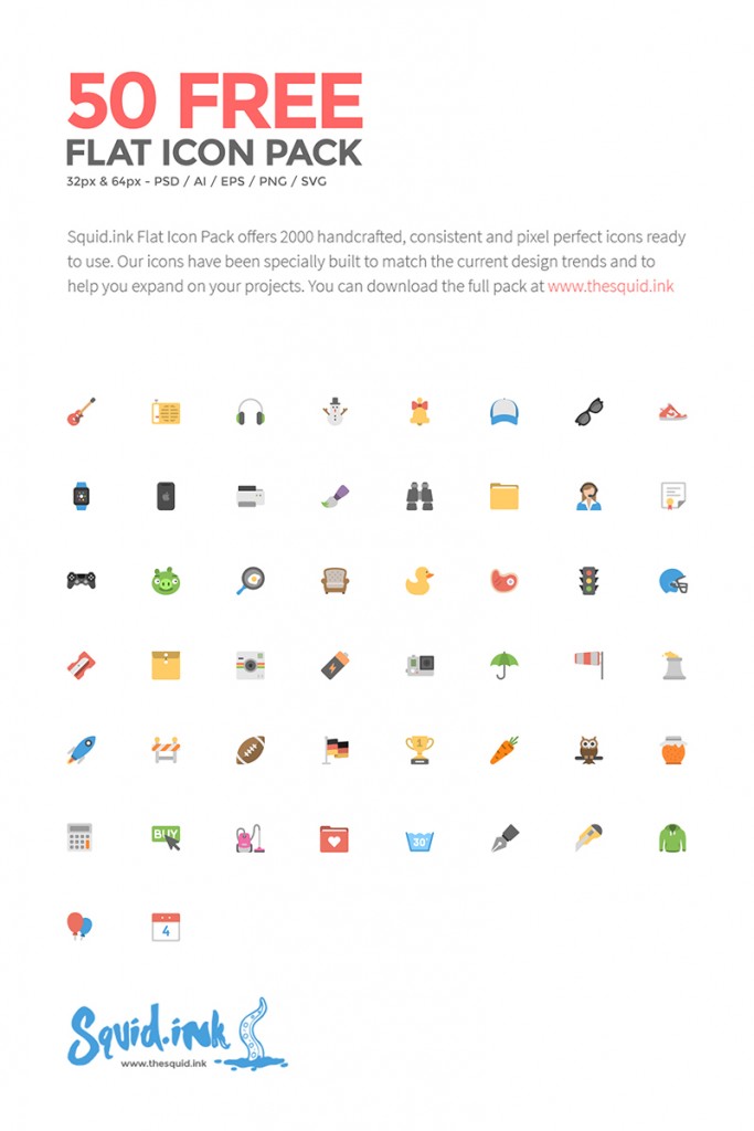 50 Free Flat Icons | Inspirationfeed