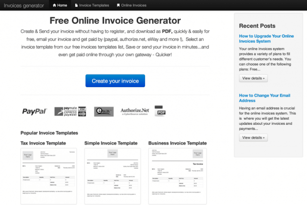 16 Free Invoice Creators & Generators | Inspirationfeed