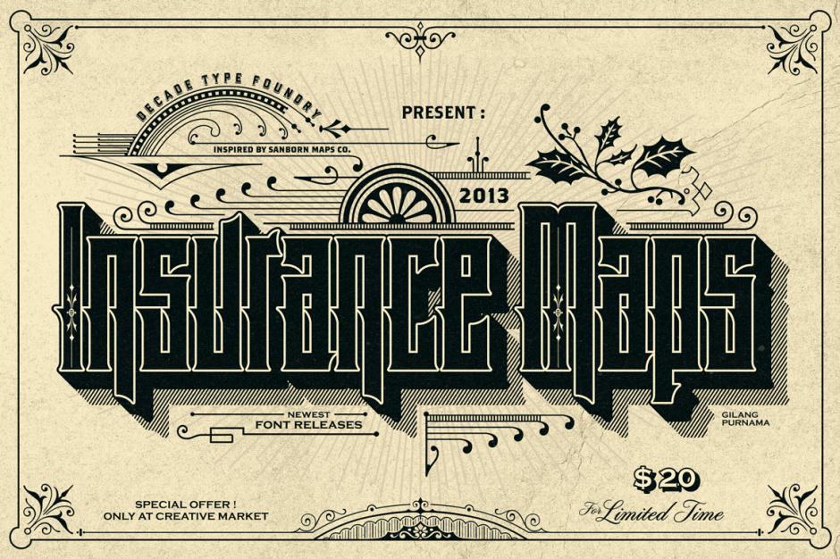 35 Beautiful Vintage Fonts for Your Designs | Inspirationfeed