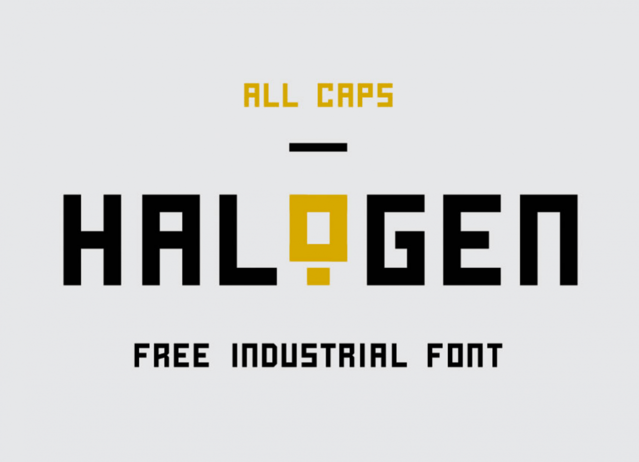 Halogen - Free Industrial Typeface | Inspirationfeed
