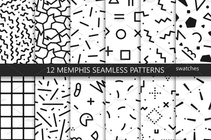 20 Eye Catching Memphis Textures to Kick-Start Your Design Concept ...