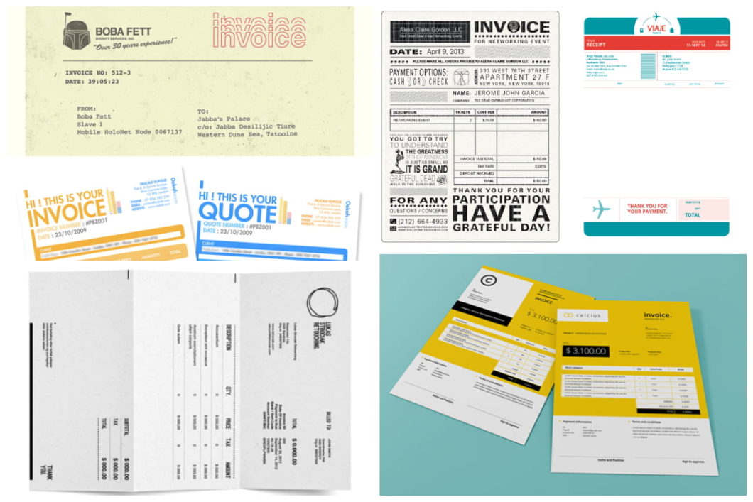 Don't Hold Back on Your Invoice: 25 Inspiring Designs | Inspirationfeed