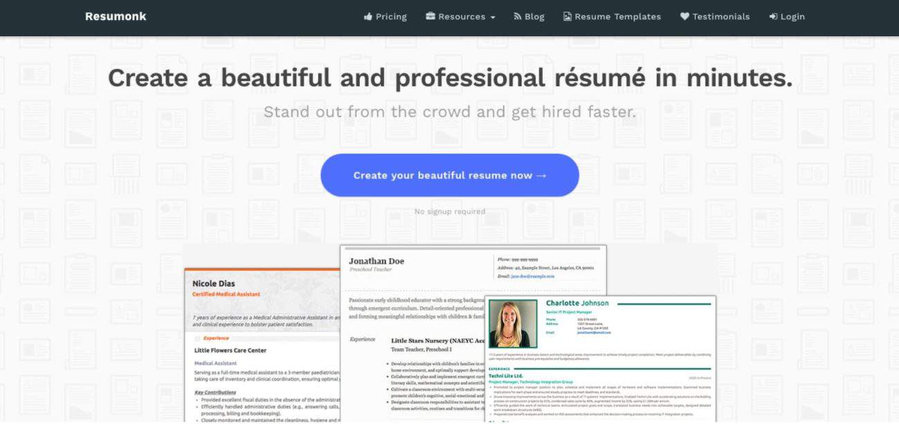 How to Build Your Resume Like a Pro With Resumonk | Inspirationfeed
