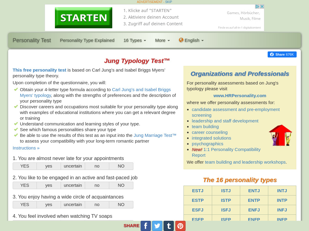 16 Free Personality Tests to Discover Who You Are | Inspirationfeed