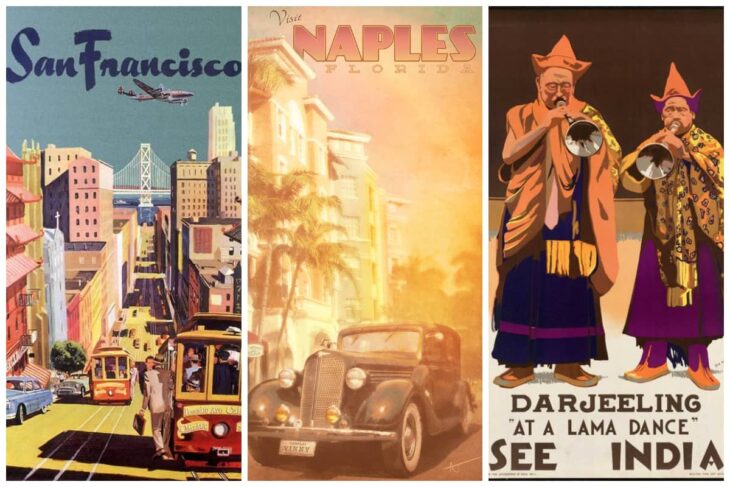 30 Cool Vintage Travel Posters You Can Get Inspired From | Inspirationfeed