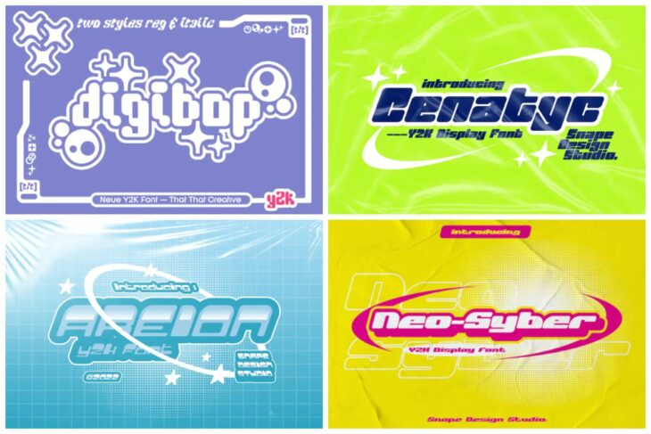 26 Handpicked Y2K Fonts To Create Eye-Catching Designs | Inspirationfeed